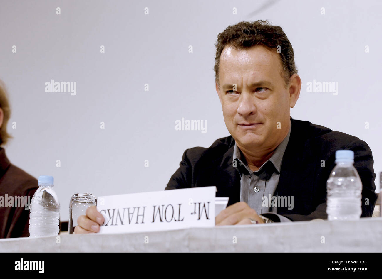 Actor Tom Hanks attends a press conference for the film "Angels ...