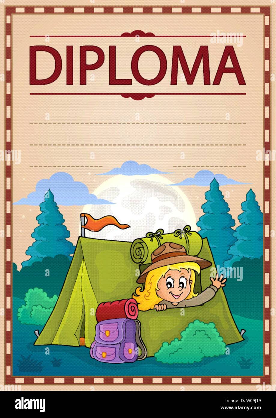 Diploma design image 8 - eps10 vector illustration Stock Vector Image ...