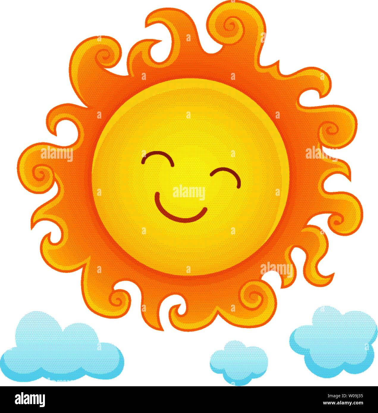 Happy sleeping sun theme image 3 - eps10 vector illustration Stock ...