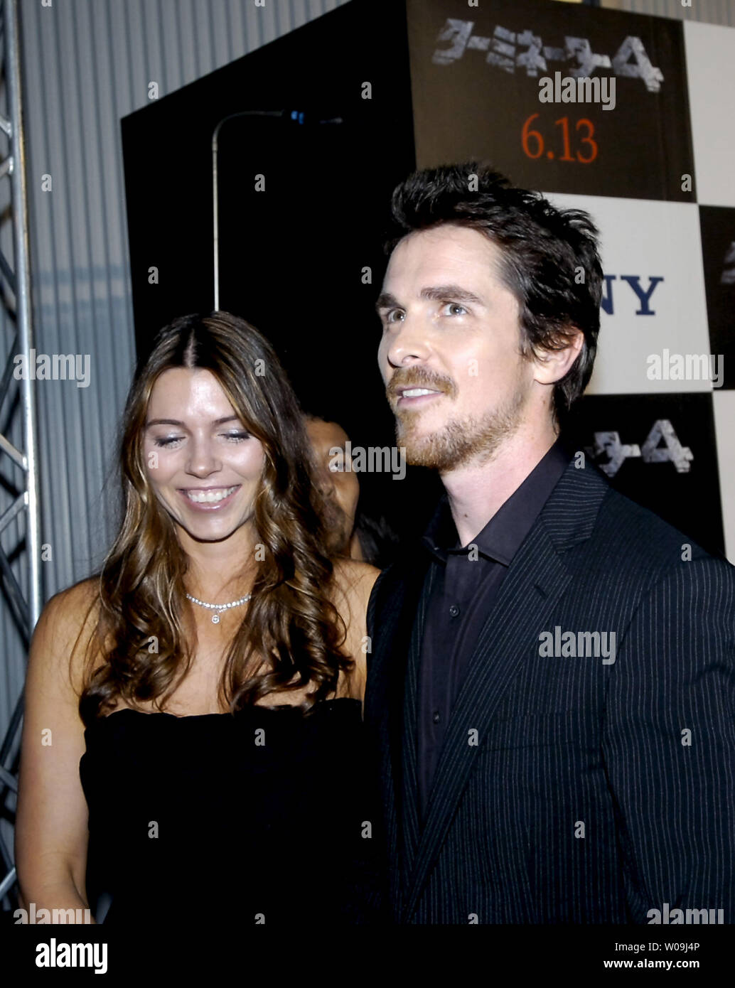 Actor Christian Bale(R) and his wife Sibi Blazic(L) attend a Japan ...