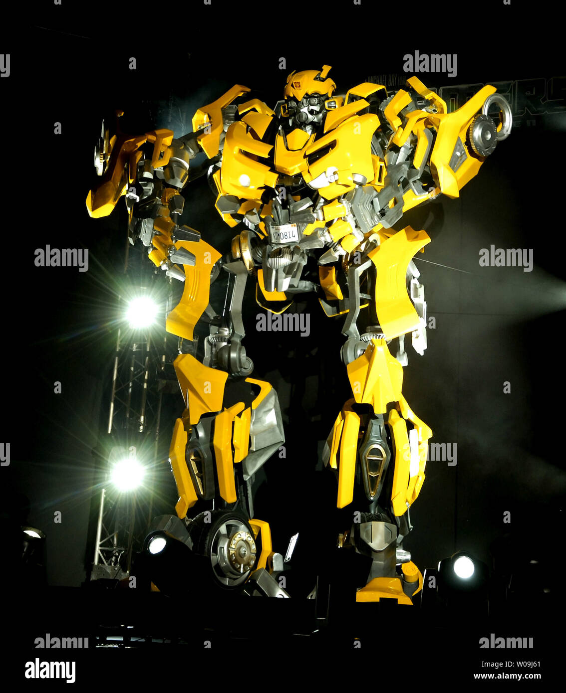 The "BumbleBee" is displayed on the stage during the world premiere of ...