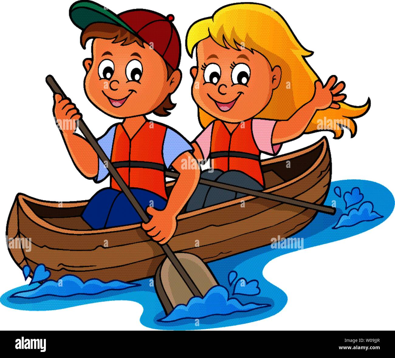 Kids Canoe Clipart