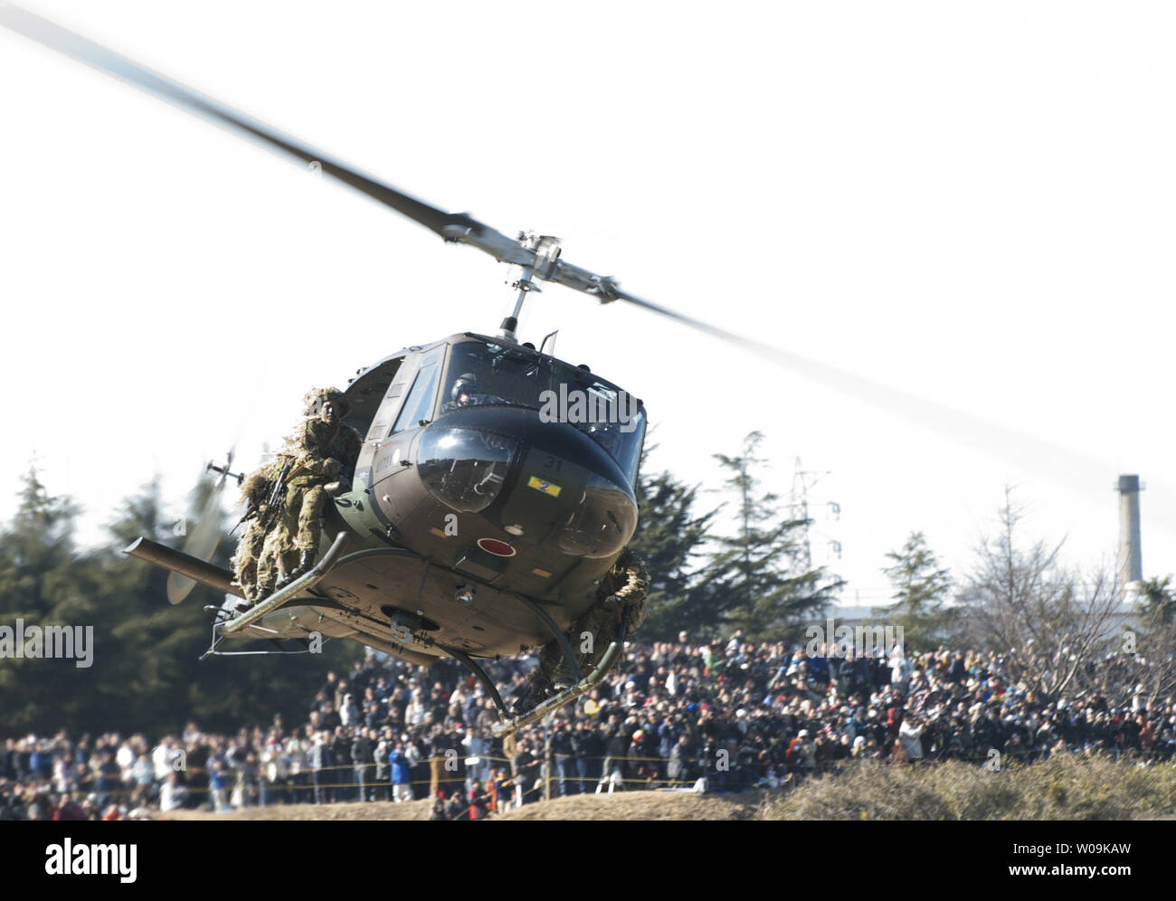 A members of Japan's Ground Self-Defense Force takes part in the new ...