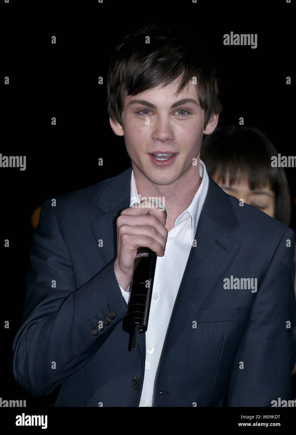 Actor Logan Lerman attends a Japan premiere for the film "Percy Jackson ...
