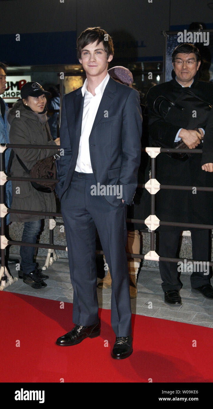 Actor Logan Lerman attends a Japan premiere for the film "Percy Jackson ...