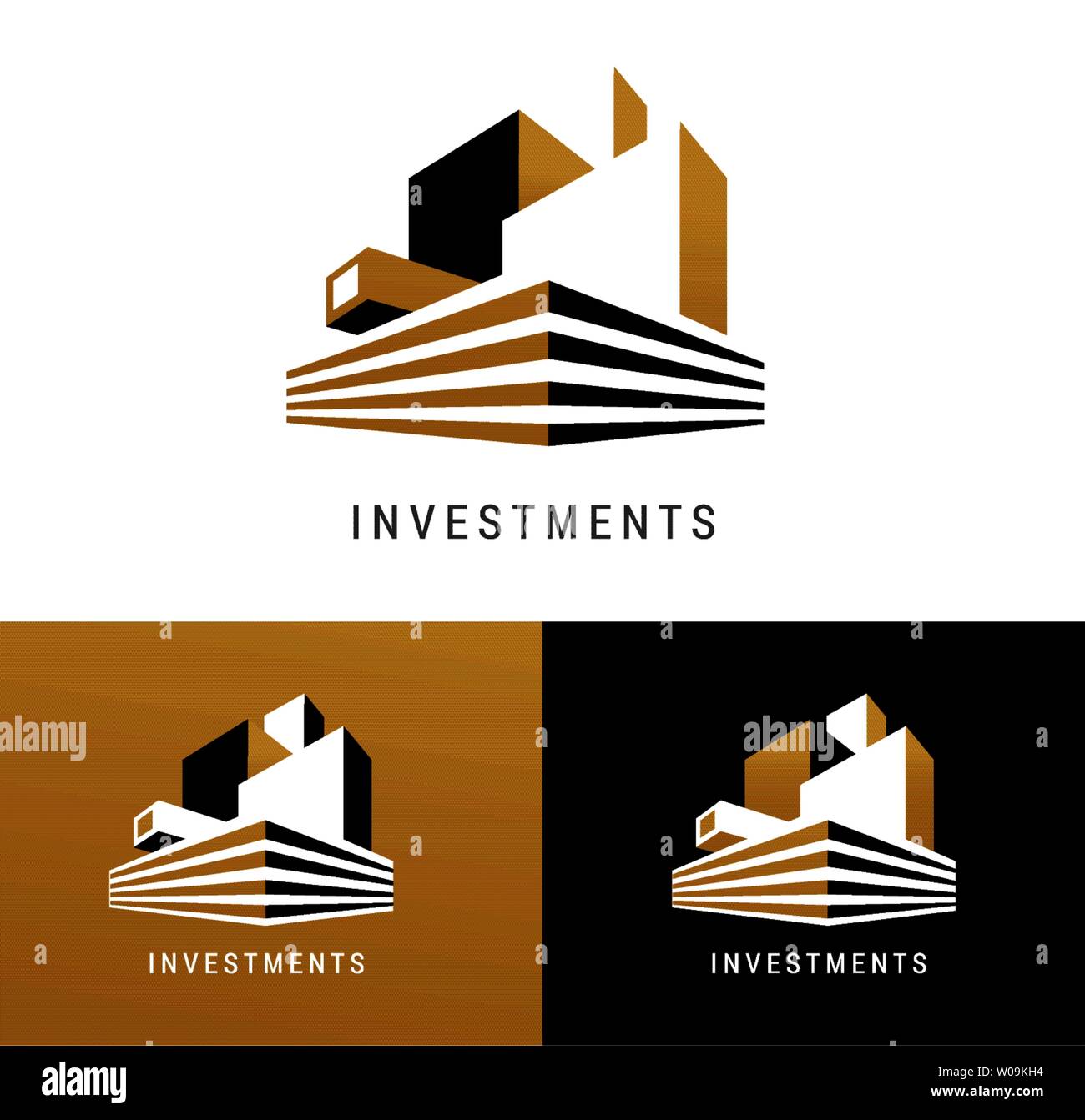 Real estate logo, building development, icon and element Stock Vector ...