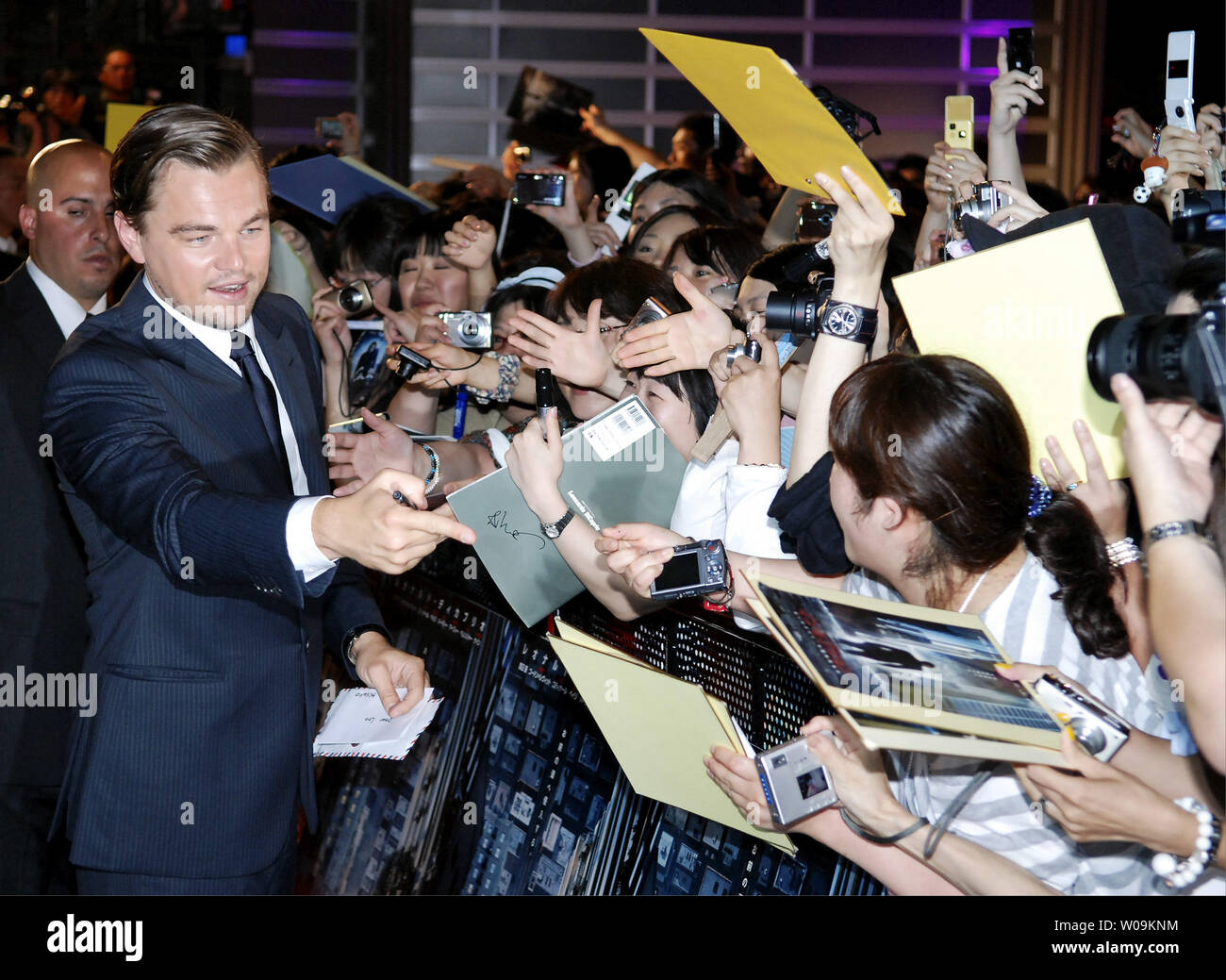 Actor Leonardo DiCaprio attends a Japan premiere for the film ...