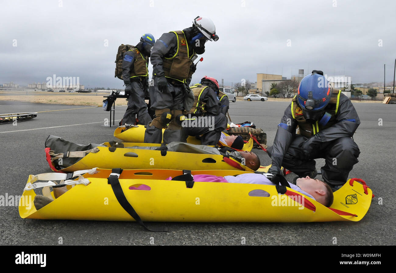 Member of U.S. Marines "CBIRF" (Chemical Biological Incident Response ...