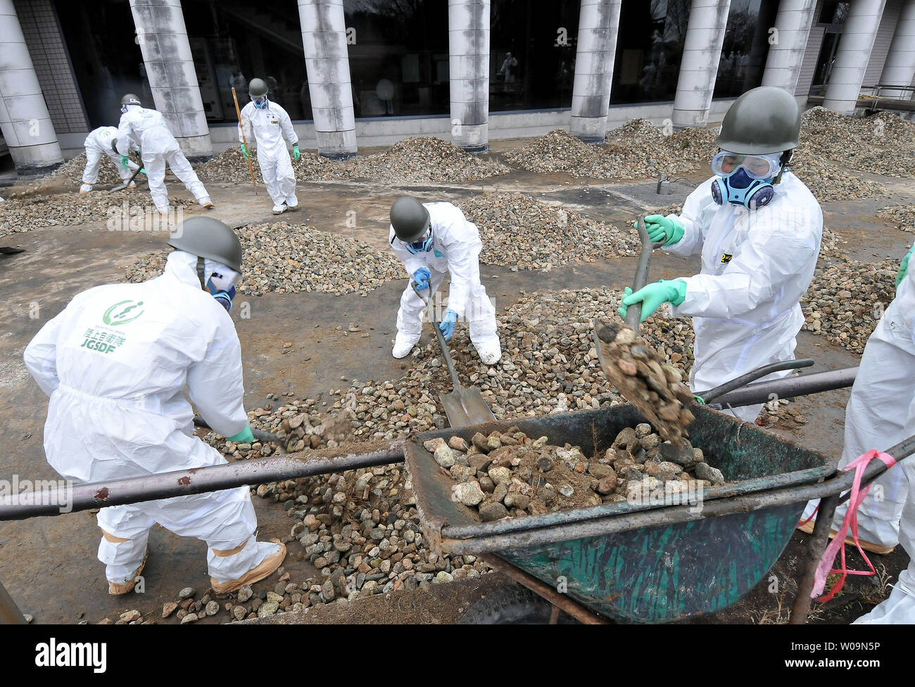 Nuclear decontamination in fukushima hi-res stock photography and ...