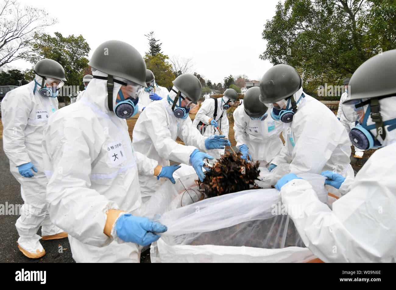 Nuclear decontamination in fukushima hi-res stock photography and ...
