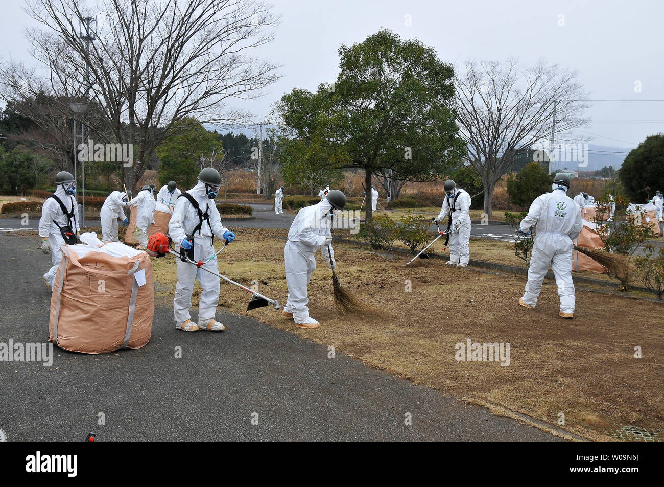 Nuclear decontamination in fukushima hi-res stock photography and ...