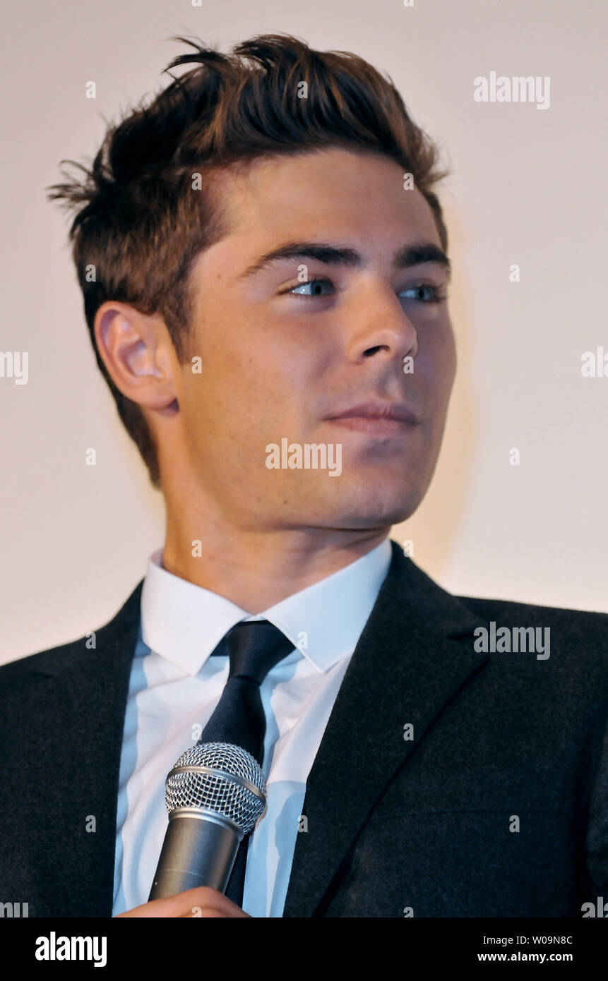 Actor Zac efron attends a stage greeting during a Japan premiere for ...