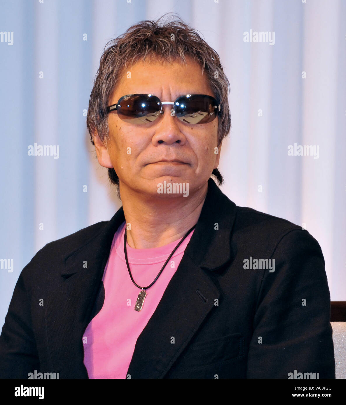 Director Takashi Miike attends a press conference for the film "The ...