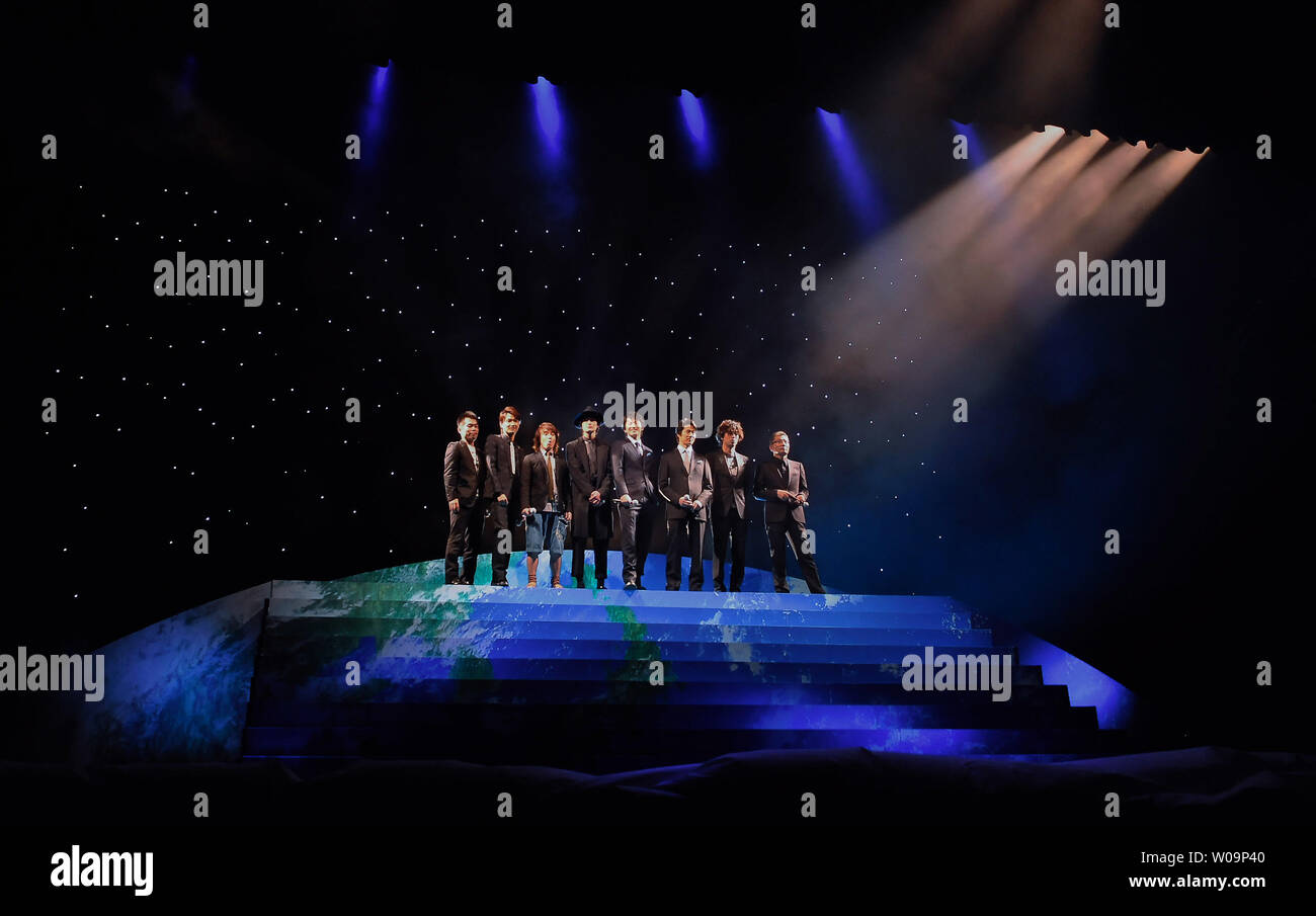 (L-R)Director Yoshitaka Mori, actor Yoshio Inoue, Gaku Hamada, Masaki ...