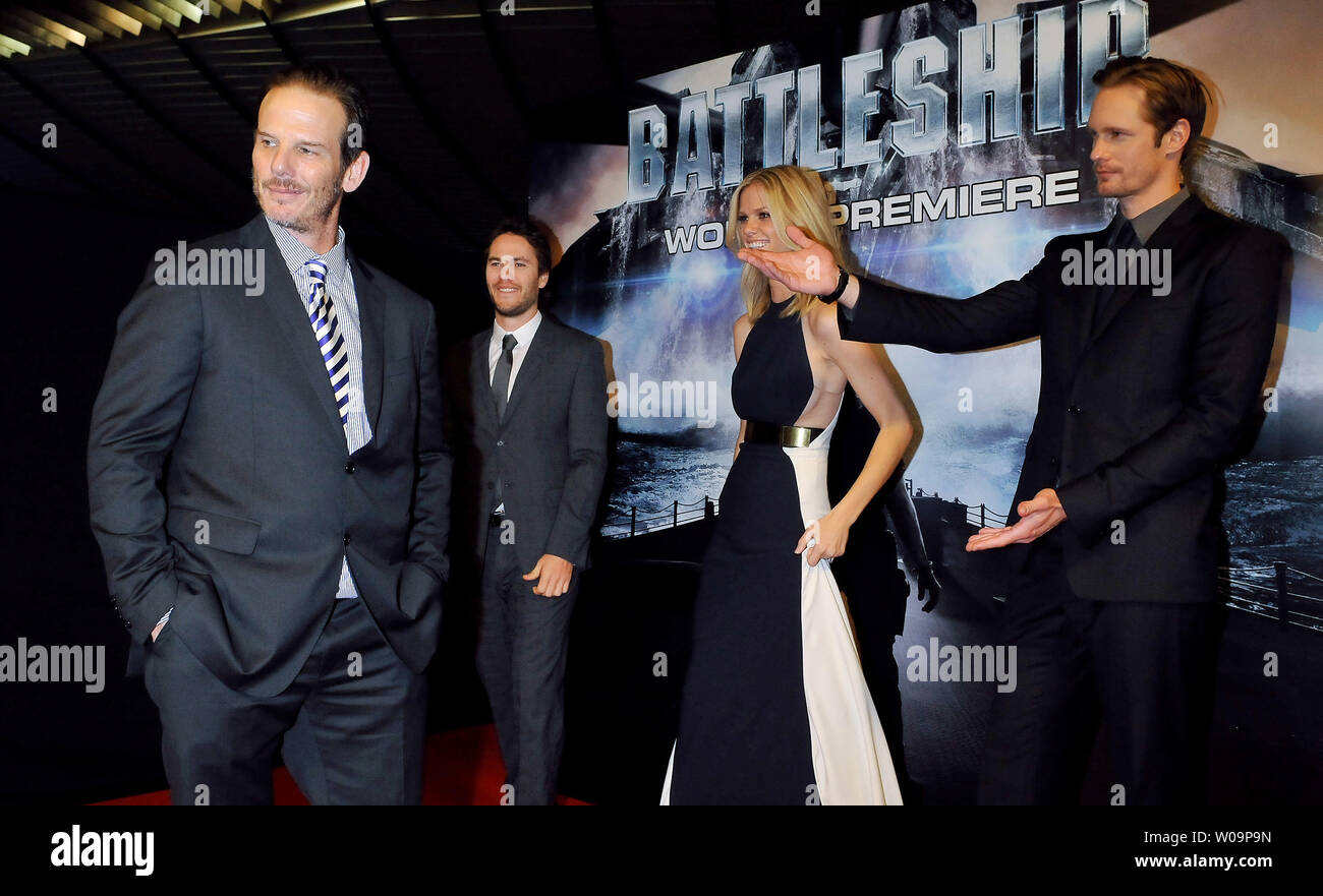 (L-R) Director Peter Burg, and Taylor Kitsch, model Brooklyn Decker and ...