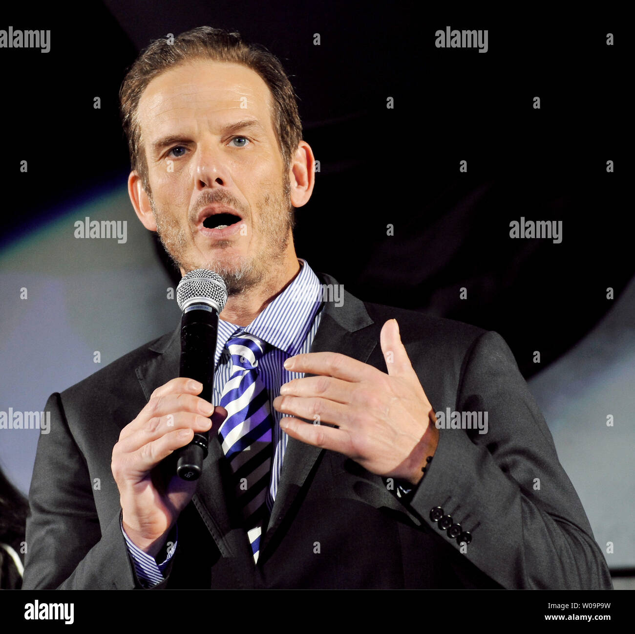 Director Peter Burg attends the world premiere for the film "Battleship ...