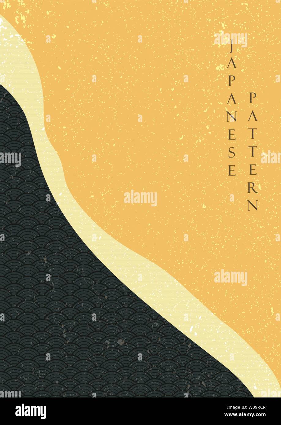 Japanese wave pattern with Abstract template Stock Vector Image & Art ...