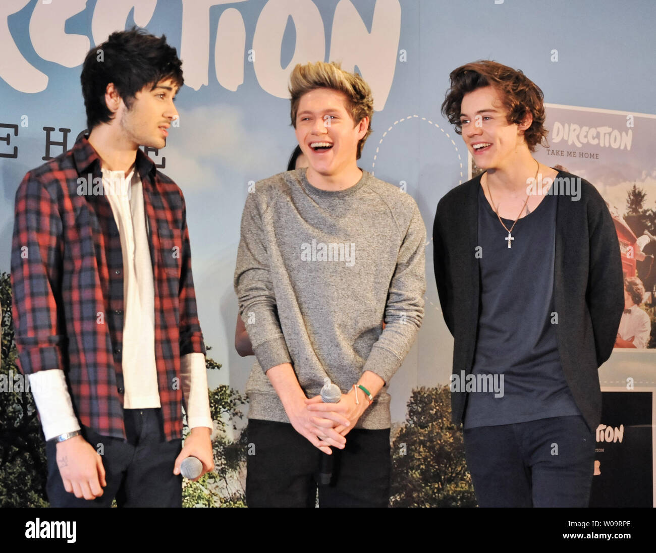 Zayn Malik, Niall Horan and Harry Styles of One Direction attend a ...