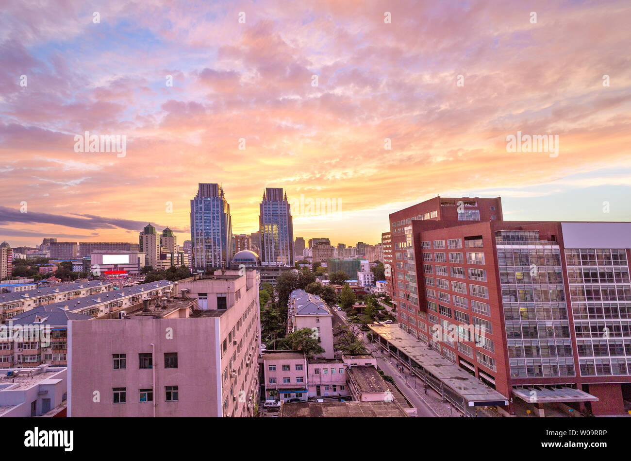 modern skyscrapers mixed with historic buildings in China Stock Photo ...