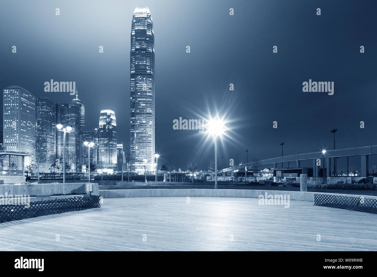 square with night modern building background Stock Photo - Alamy