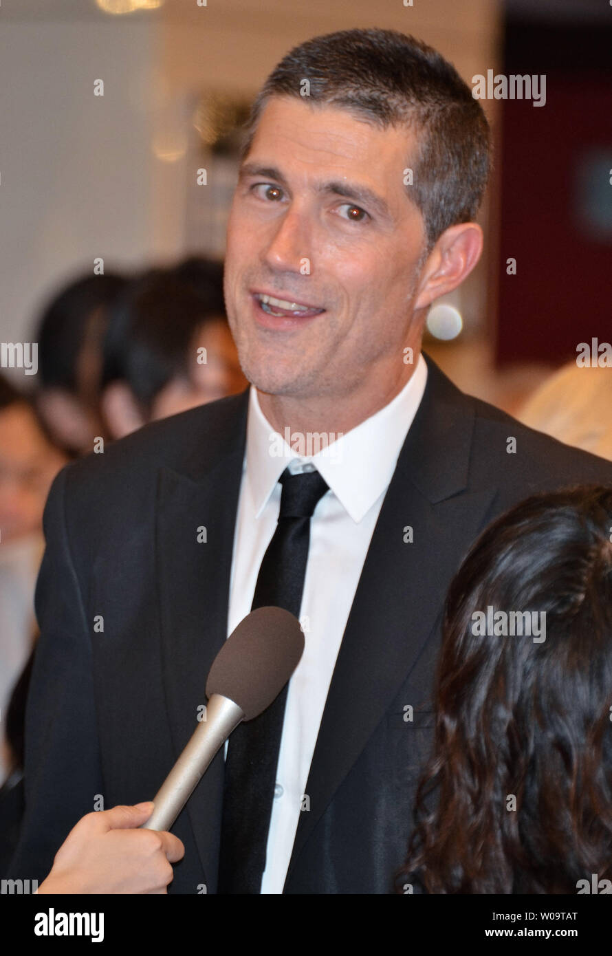 Actor Matthew Fox attends a Japan premiere for the film "Emperor" in ...