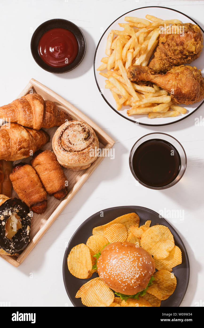 Big plate of junk food hi-res stock photography and images - Alamy