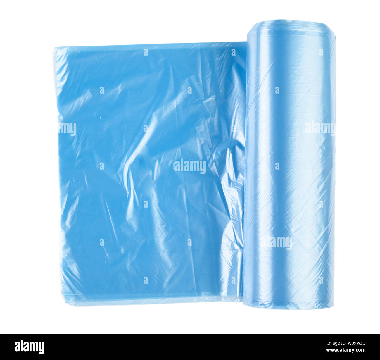 roll of plastic garbage bags isolated on white background Stock Photo ...