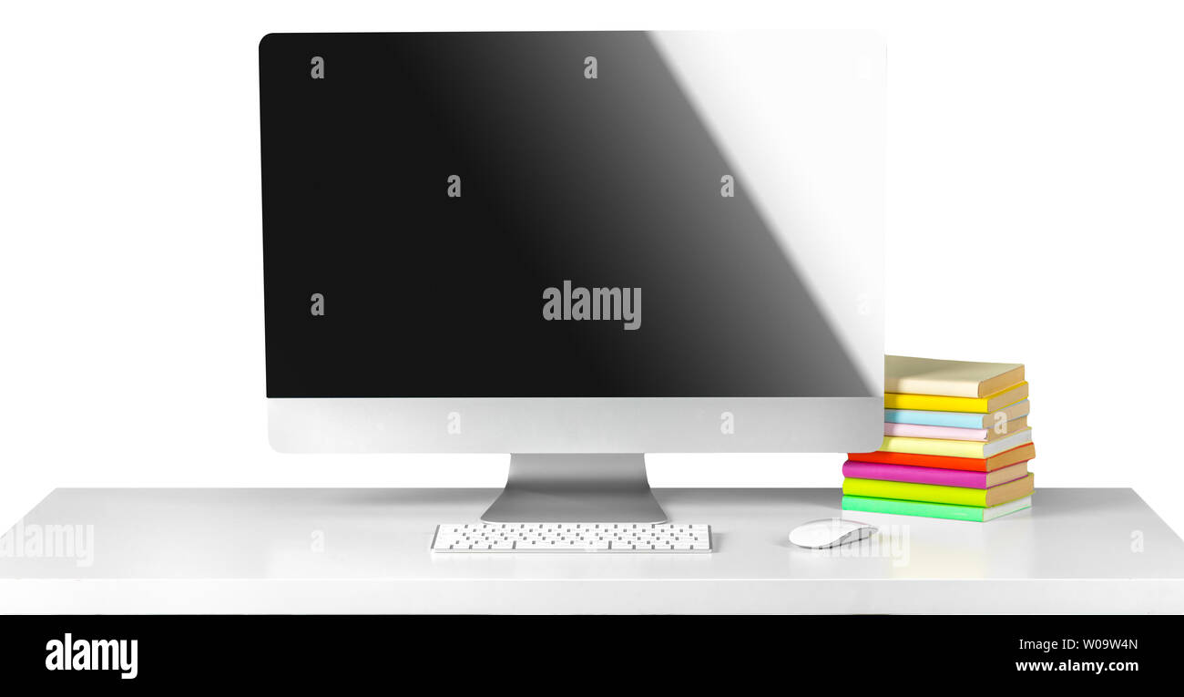 computer on the table Stock Photo - Alamy