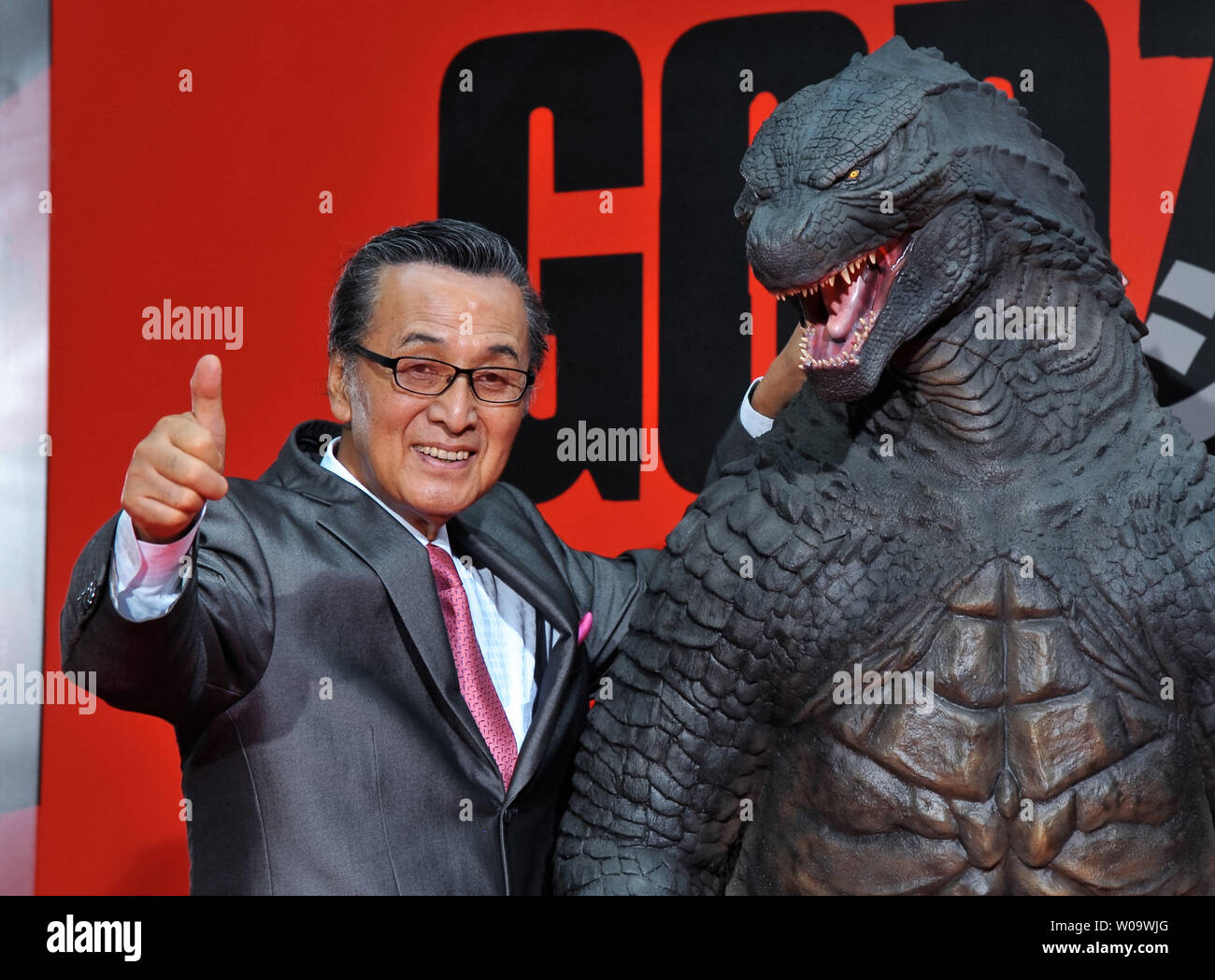 Japanese actor Akira Takarada attends a Japan premiere for the film ...