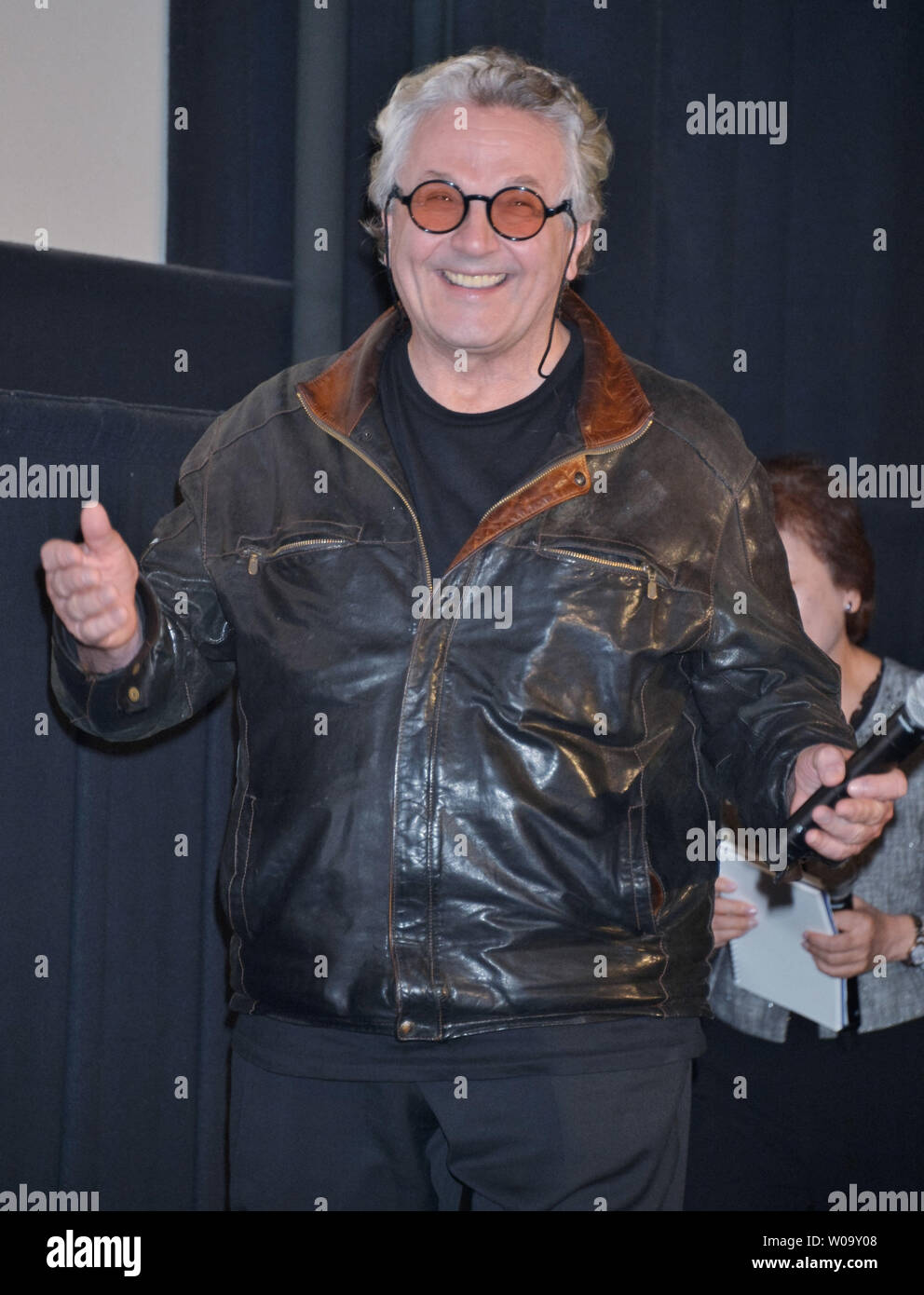 Director George Miller attends a stage greeting for the film "Mad Max ...