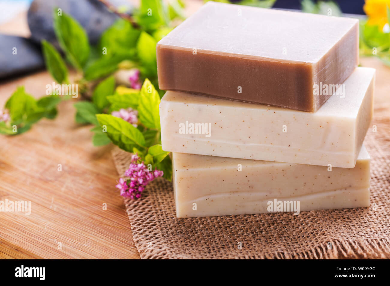 Close-up of handmade soap Stock Photo - Alamy