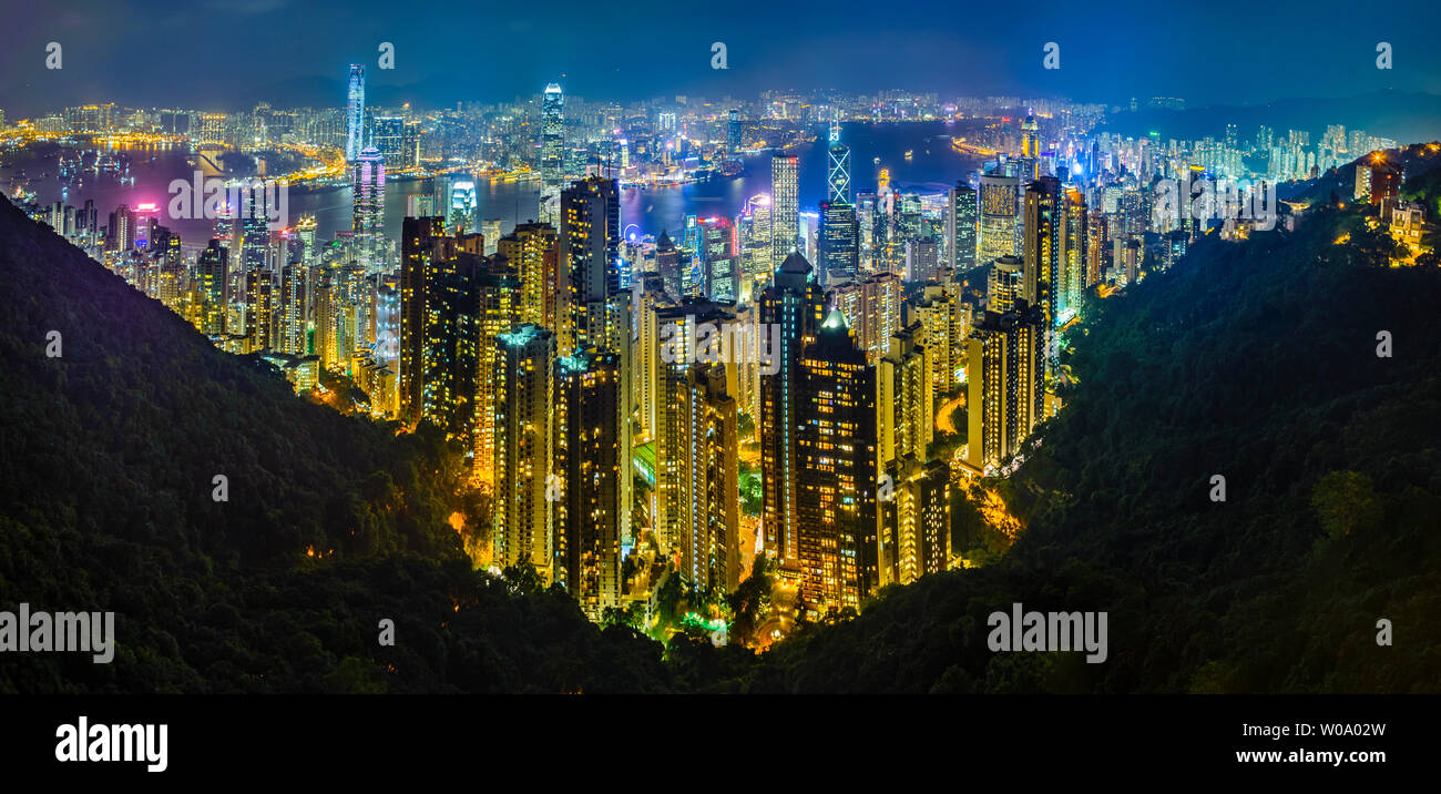 Night Scenery in Hong Kong Stock Photo - Alamy
