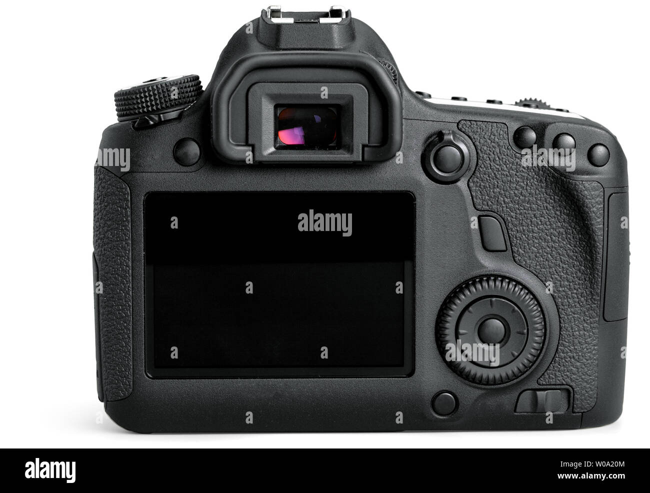Black DSLR Camera isolated on white background Stock Photo - Alamy