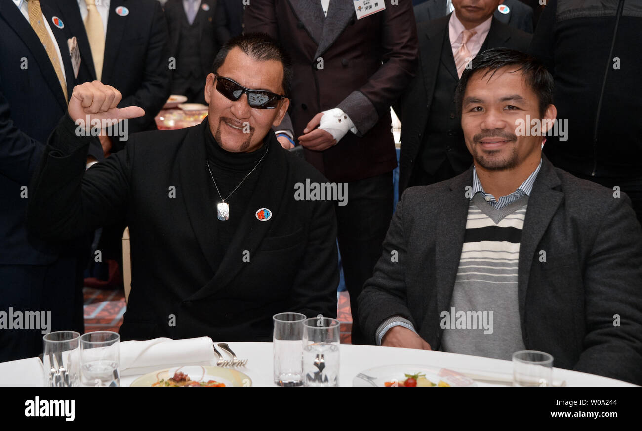 WBO welterweight world champion Manny Pacquiao and Japanese pro ...