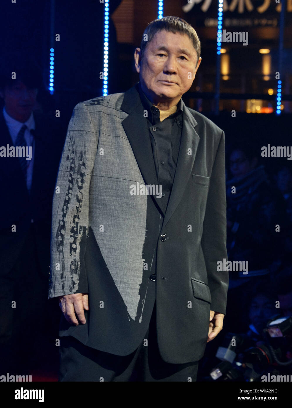 Japanese actor Takeshi Kitano attends a world premiere for the film ...