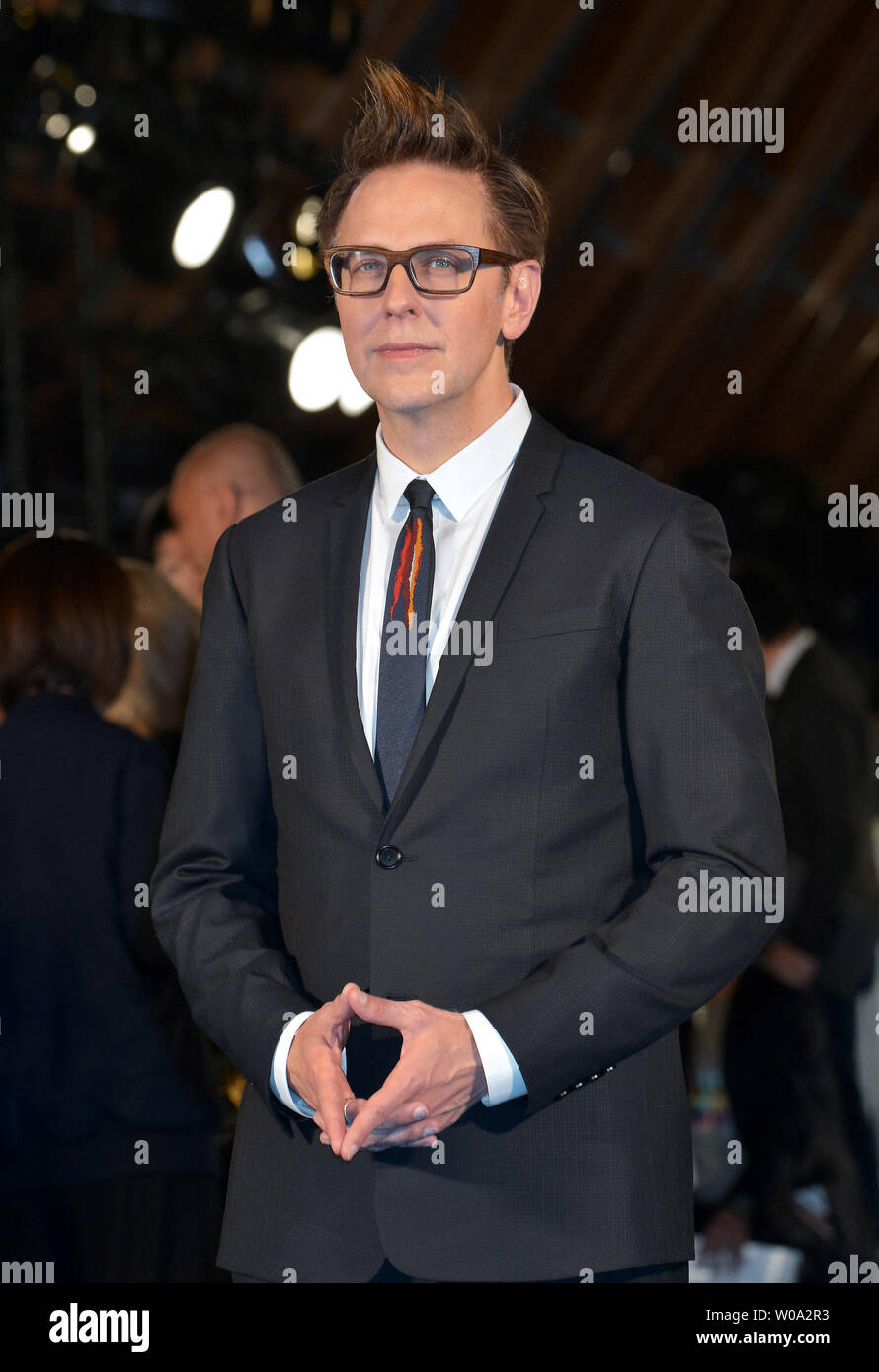 Director James Gunn attends the promotion event for the film "Guardians ...