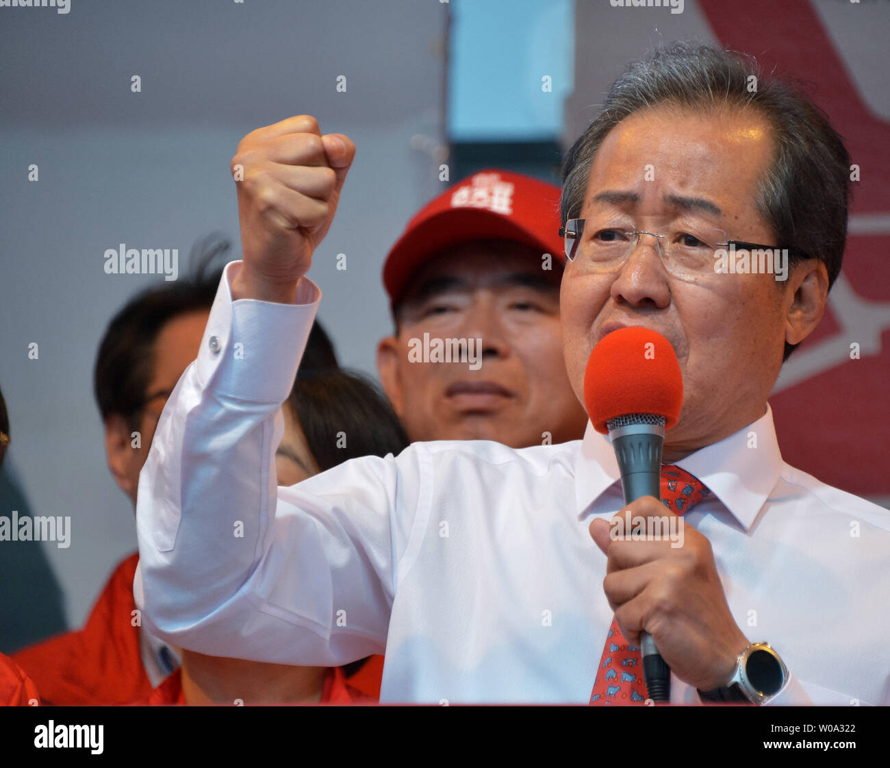 Hong Joon-pyo, South Korean presidential candidate of the Liberty Korea ...