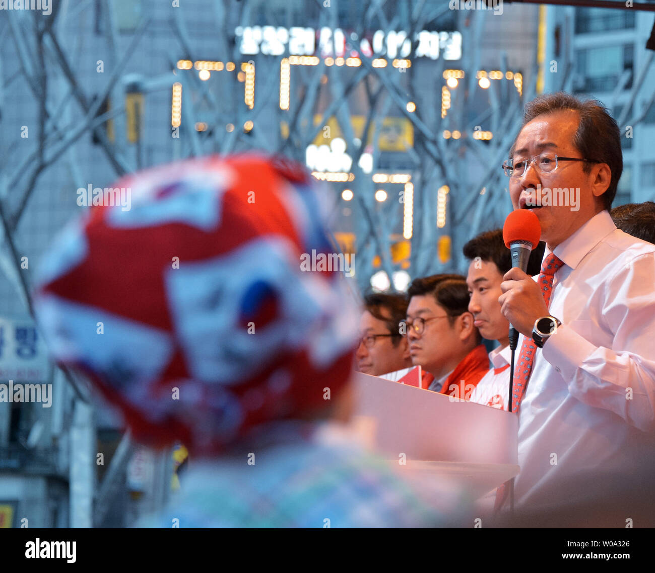 Hong Joon-pyo, South Korean presidential candidate of the Liberty Korea ...
