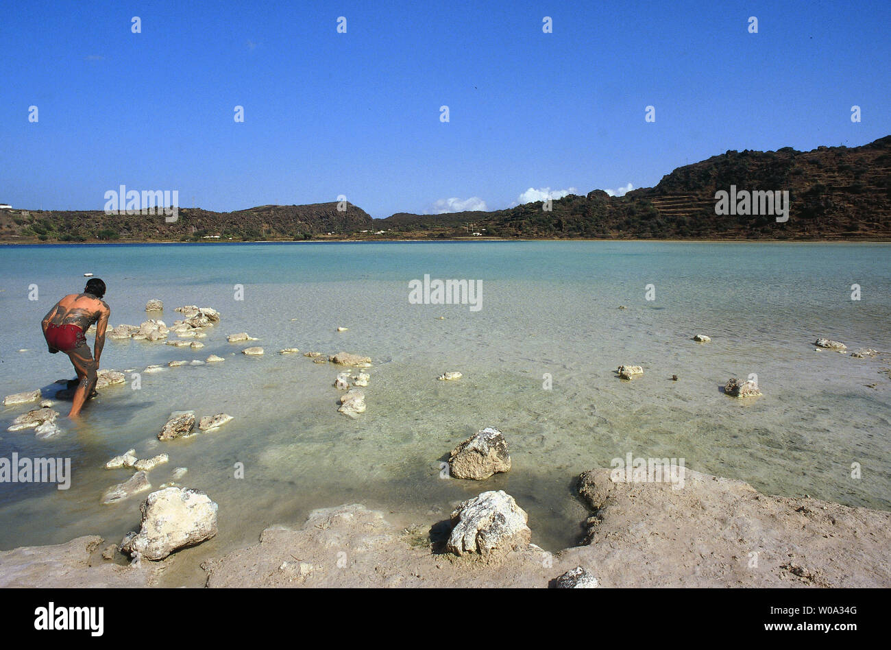 italy, sicilia, pantelleria, specchio di venere lake Stock Photo - Alamy
