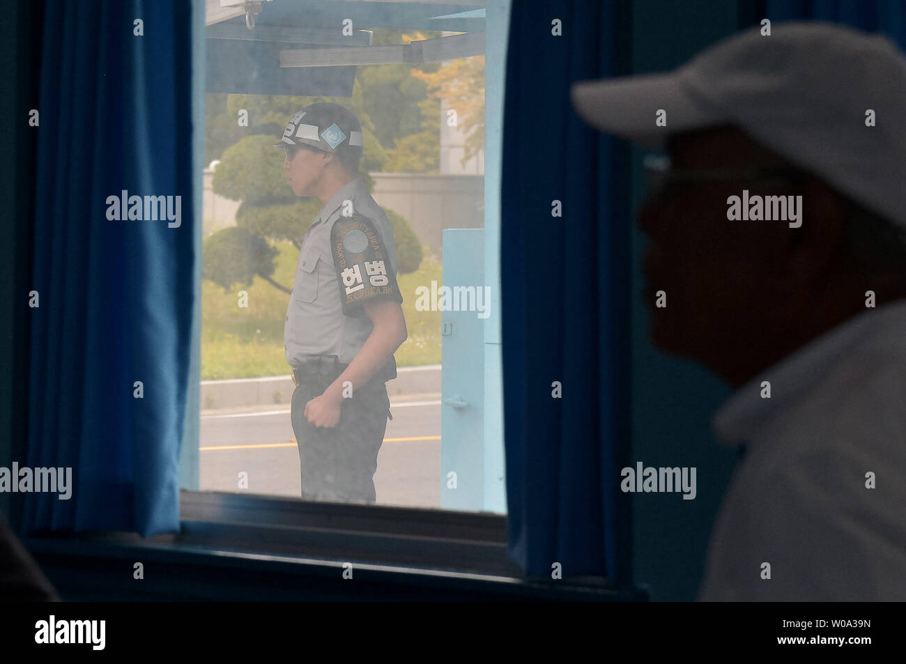 A South Korean soldier stands guard at the joint security area (JSA) of ...