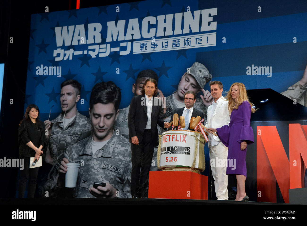 (L-R)Producer Dede Gardner, director David Michod, producer and actor ...
