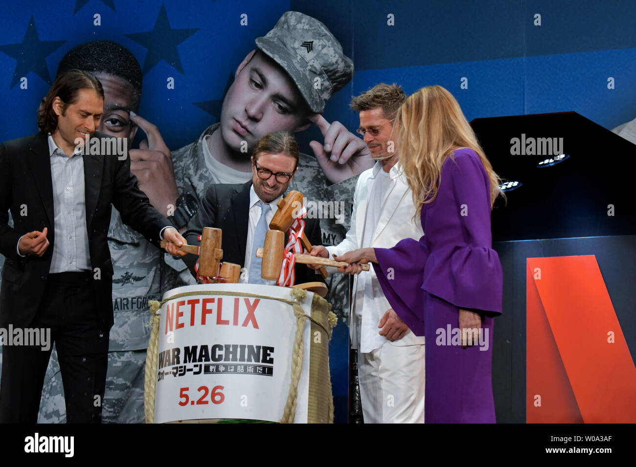 (L-R)Producer Dede Gardner, director David Michod, producer and actor ...