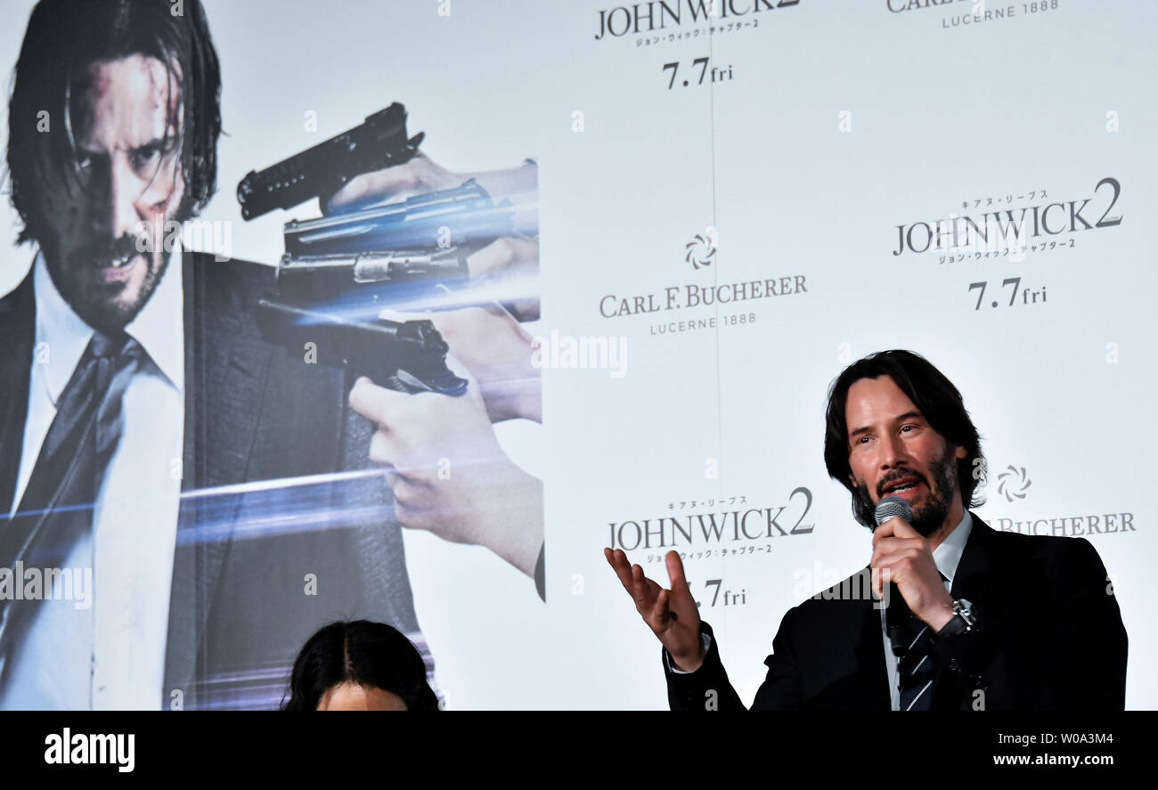 Actor Keanu Reeves attends the Japan premiere for the film "John Wick ...