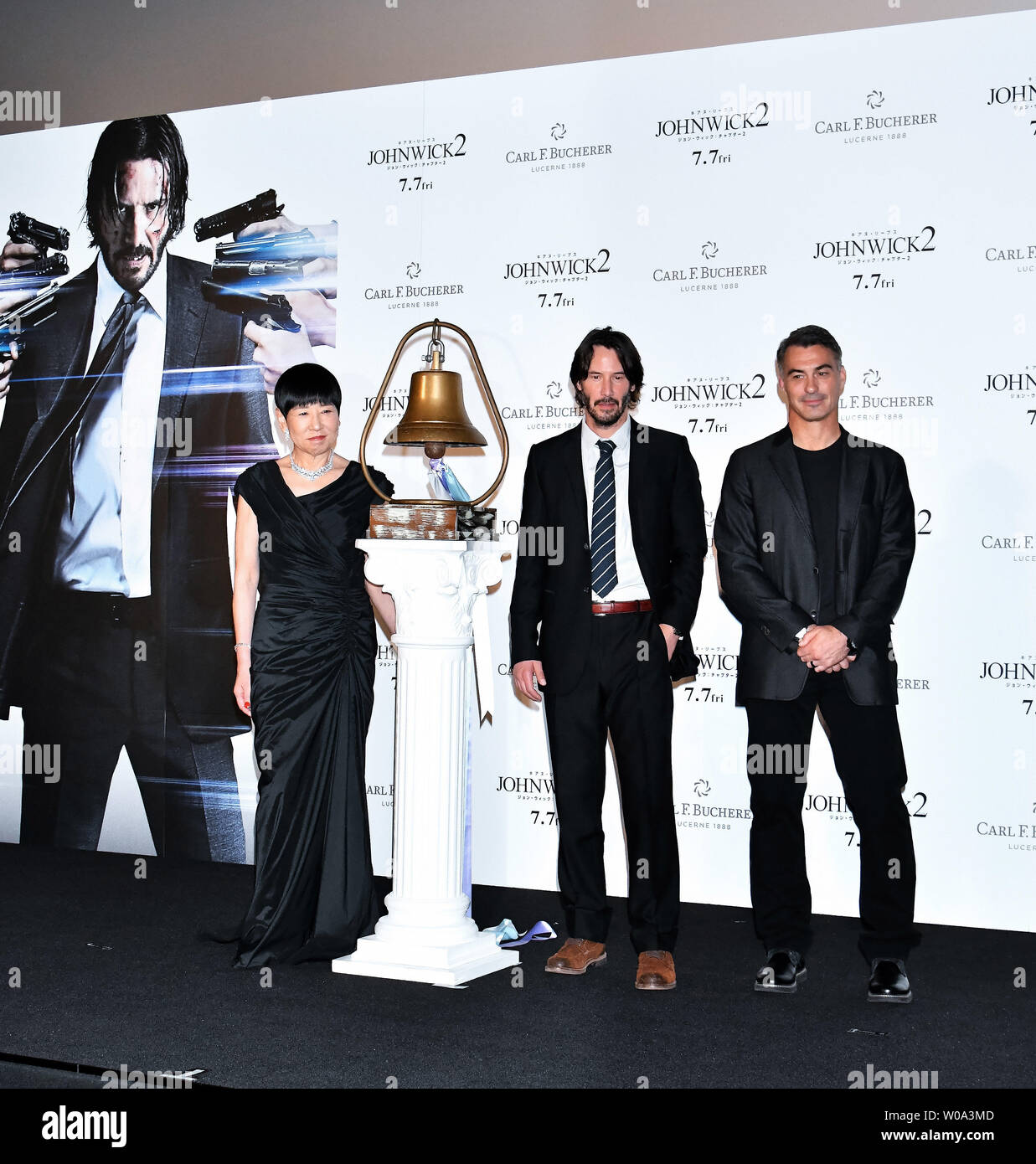 (L-R)Japanese singer Akiko Wada, actor Keanu Reeves and director Chad ...