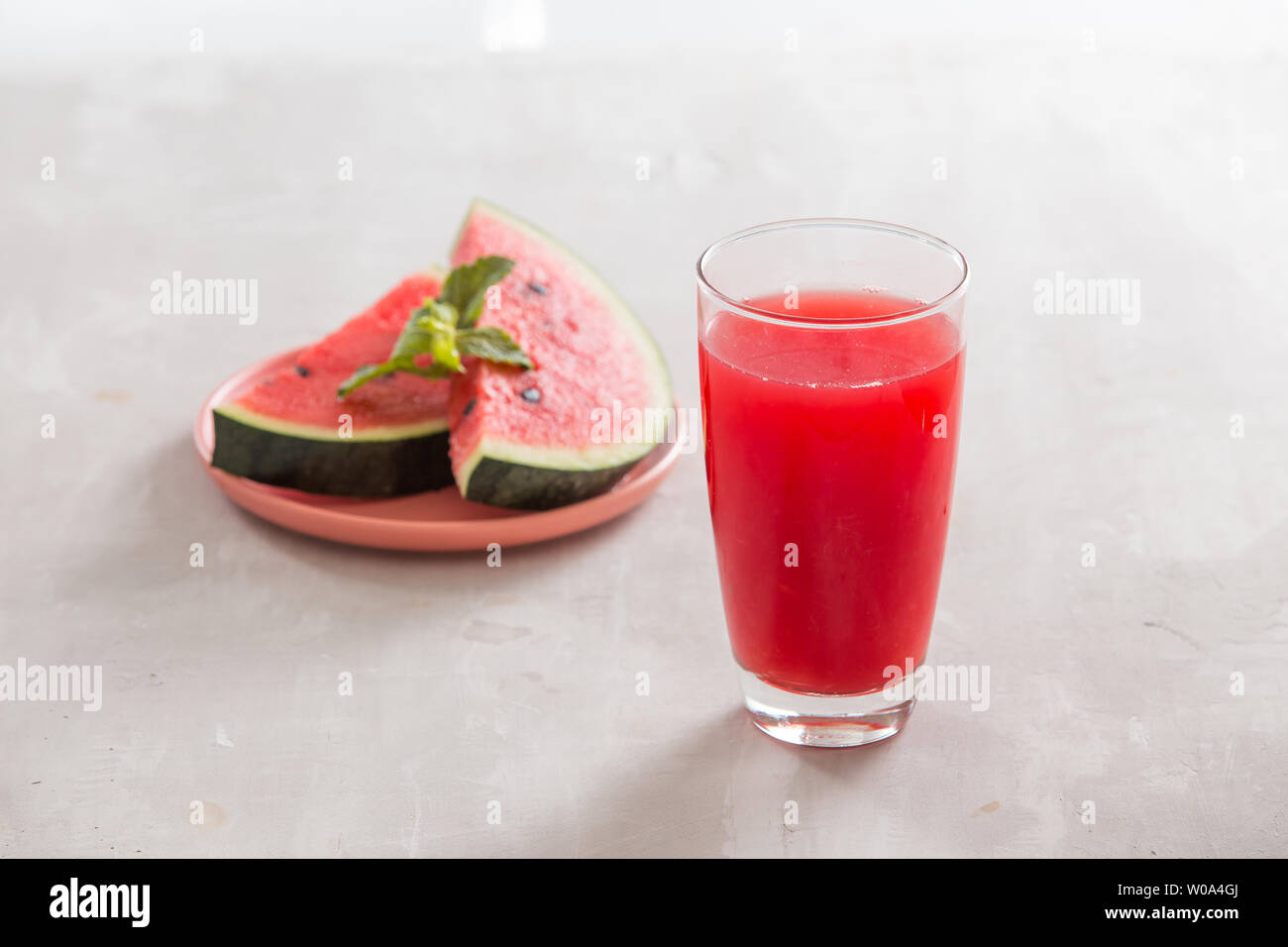 Watermelon juice mint leaves hi-res stock photography and images - Alamy