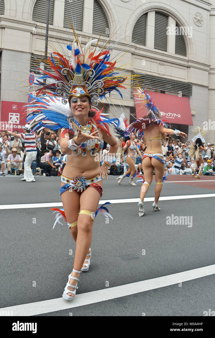Samba Dancer Perform During The 36th Asakusa Samba Carnival In Tokyo