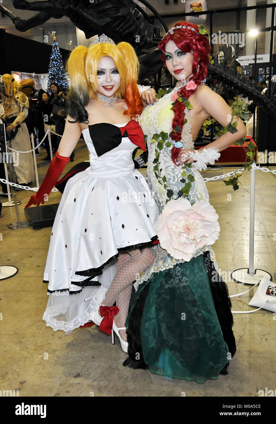 Cosplayers pose for camera at the Tokyo Comic Con 2017 in Chiba ...