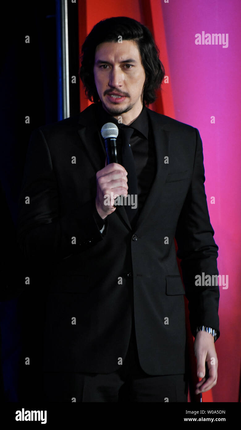 Actor Adam Driver attends the promotion event for the film "Star Wars ...