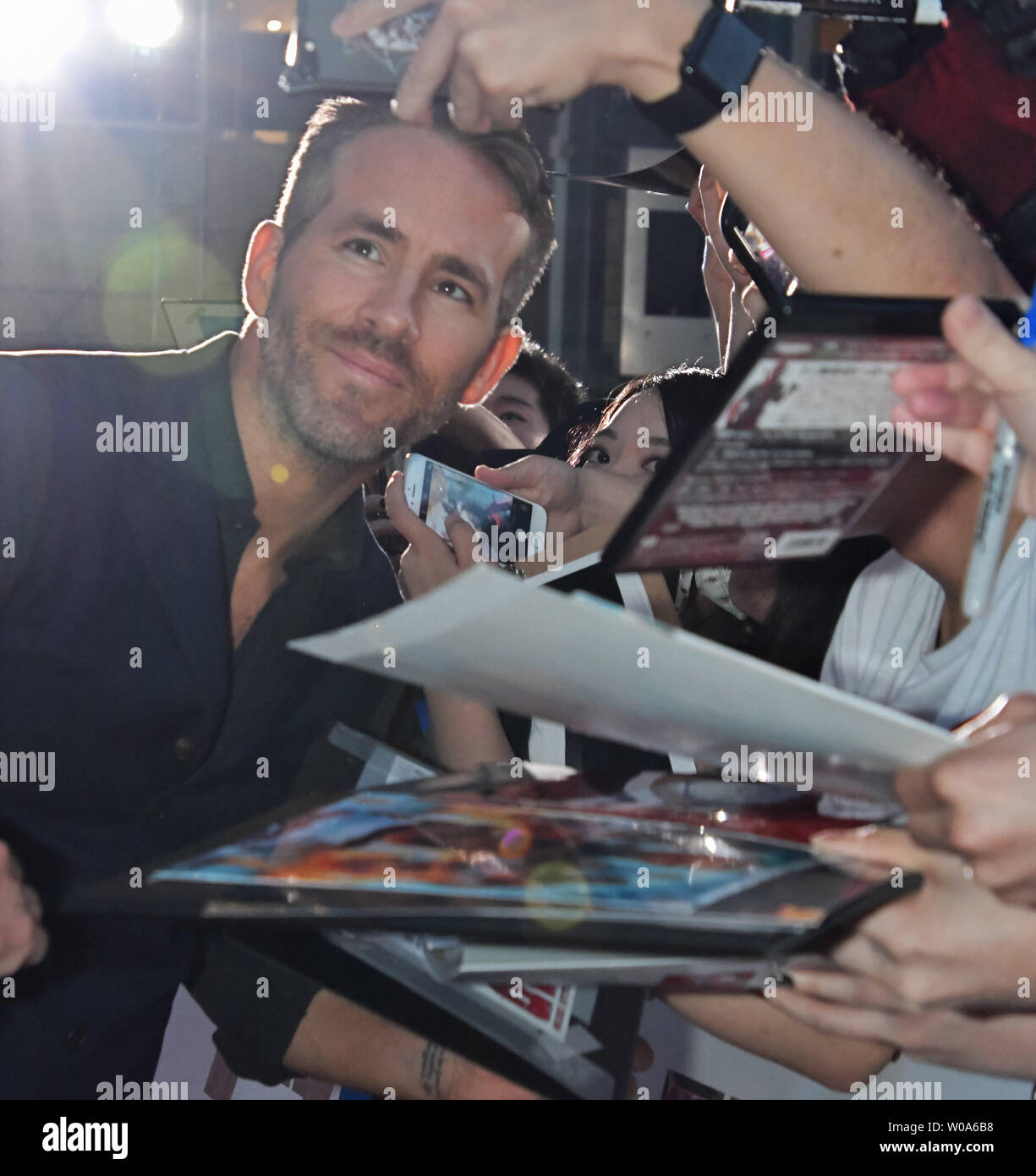 Actor Ryan Reynolds attends the Japan premiere for the film "Deadpool 2 ...