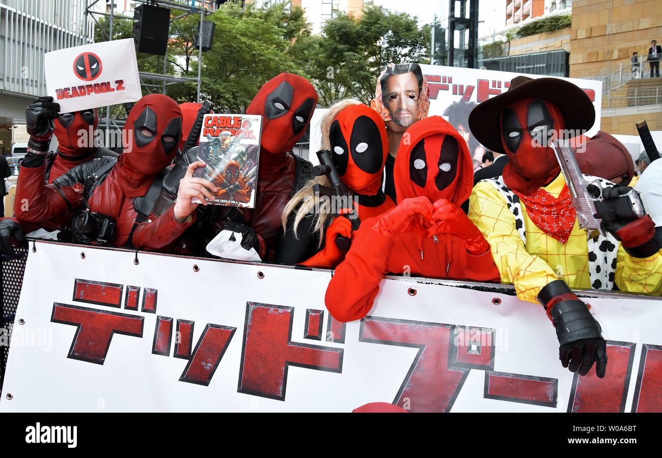 Japanese fans wear costumes during the Japan premiere for the film ...